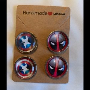 Snap | Jewelry | 4 Ginger Snaps Captain America And Deadpool | Poshmark